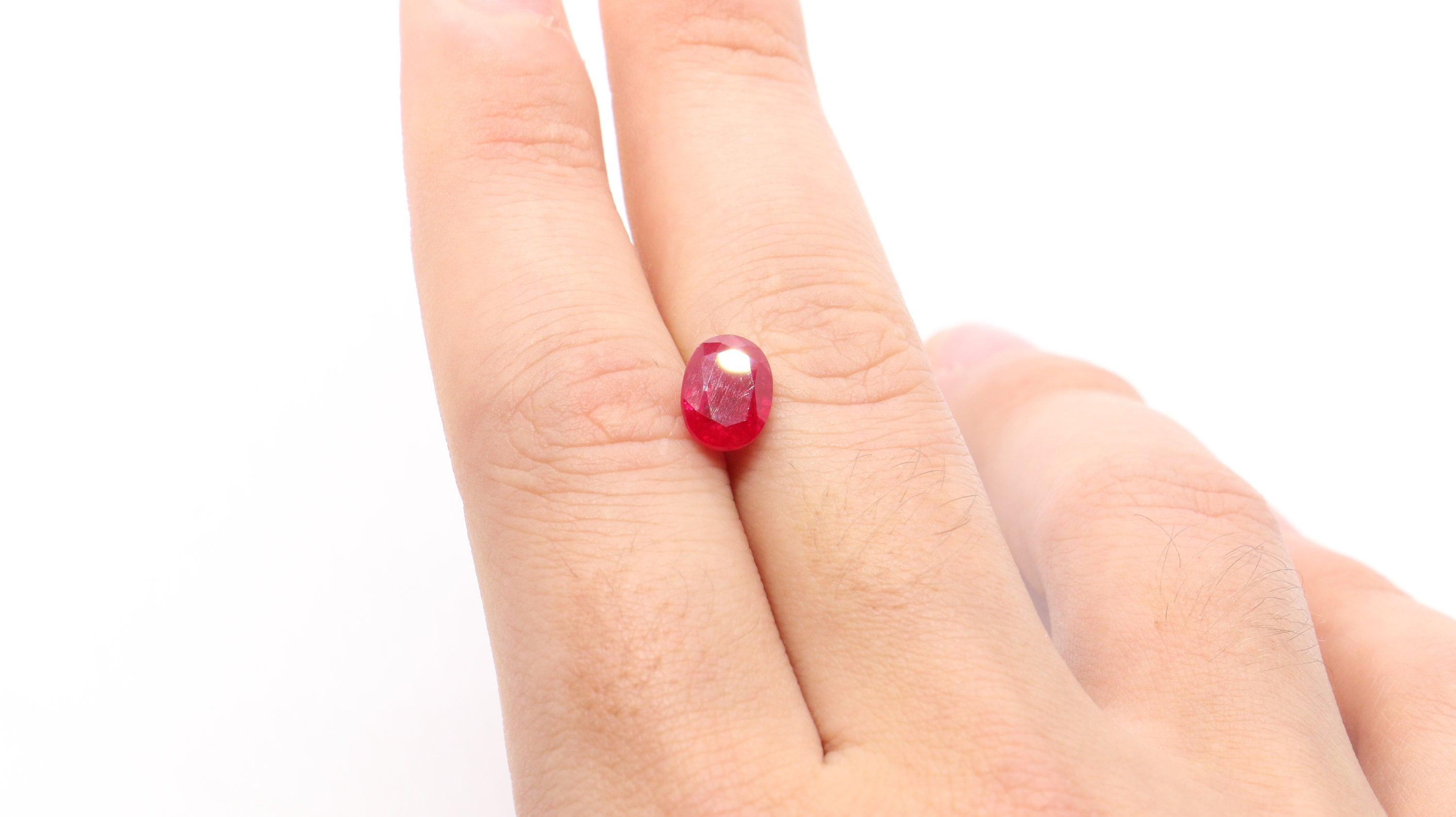 Lab Created Ruby With Inclusions 9x7mm 3.00cts - Etsy