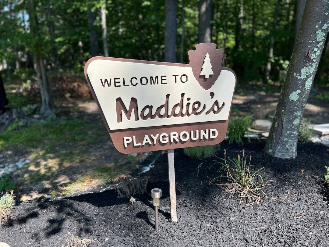 Customized National Park Playground Sign - Etsy