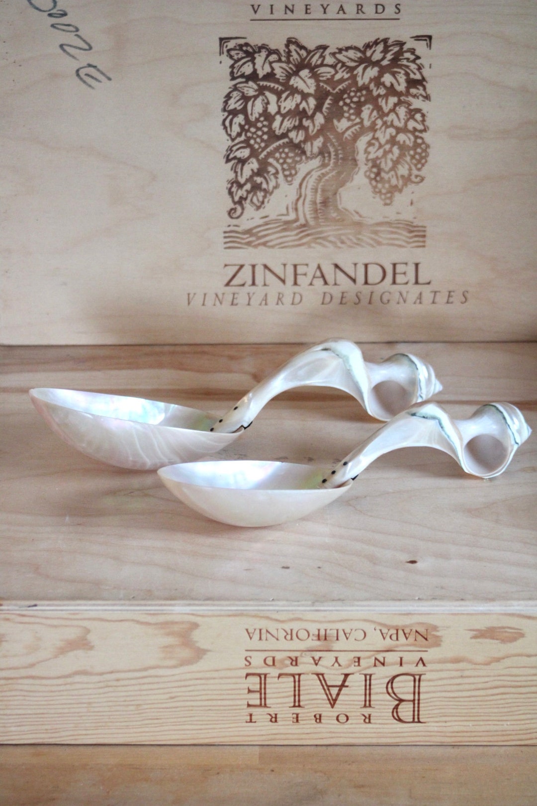 Vintage Mother of Pearl Spoon Shell Spoon Caviar Spoon Seashell Spoon ...