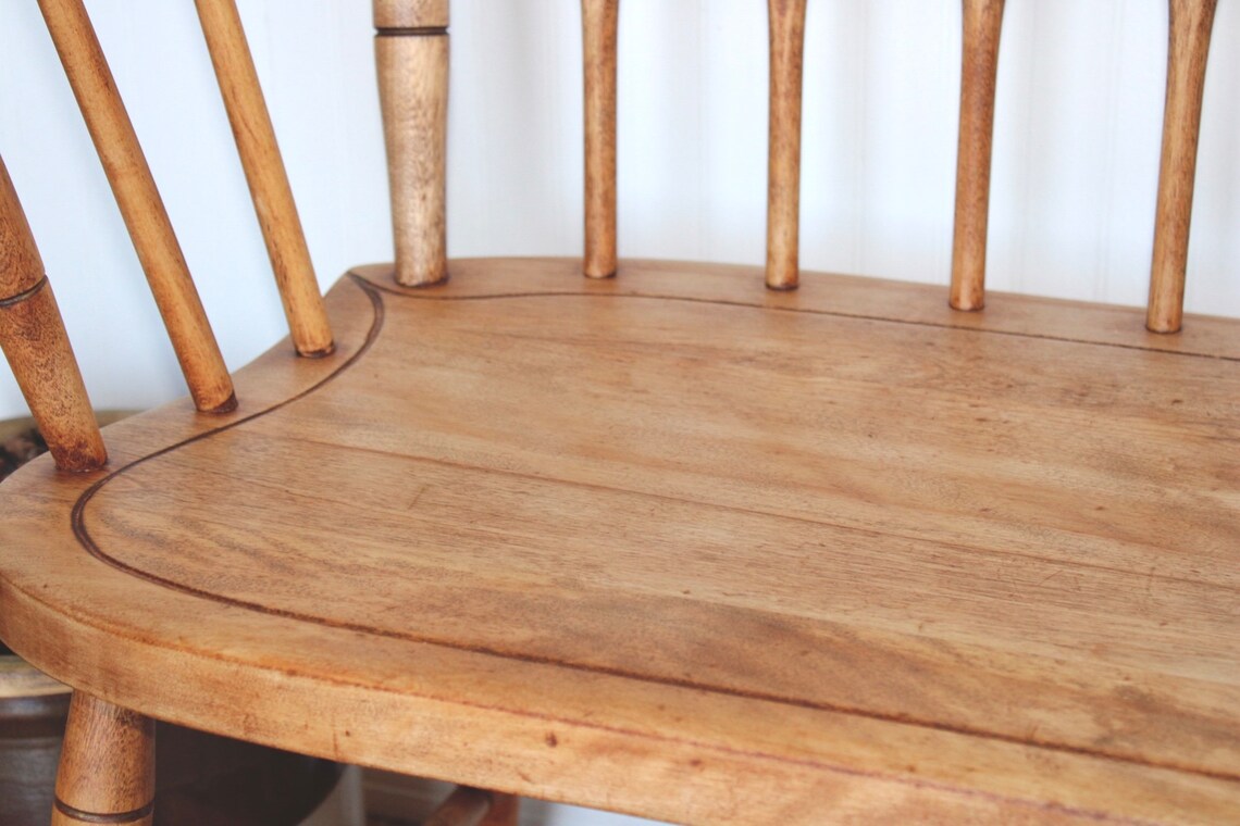 Mid 20th Century Vintage Nichols & Stone Cherrywood Bench - Etsy