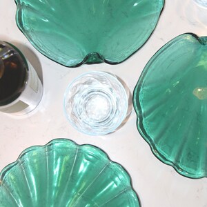Set of 3 Vintage Green Appetizer Plates Vintage Plates Green Glass ...