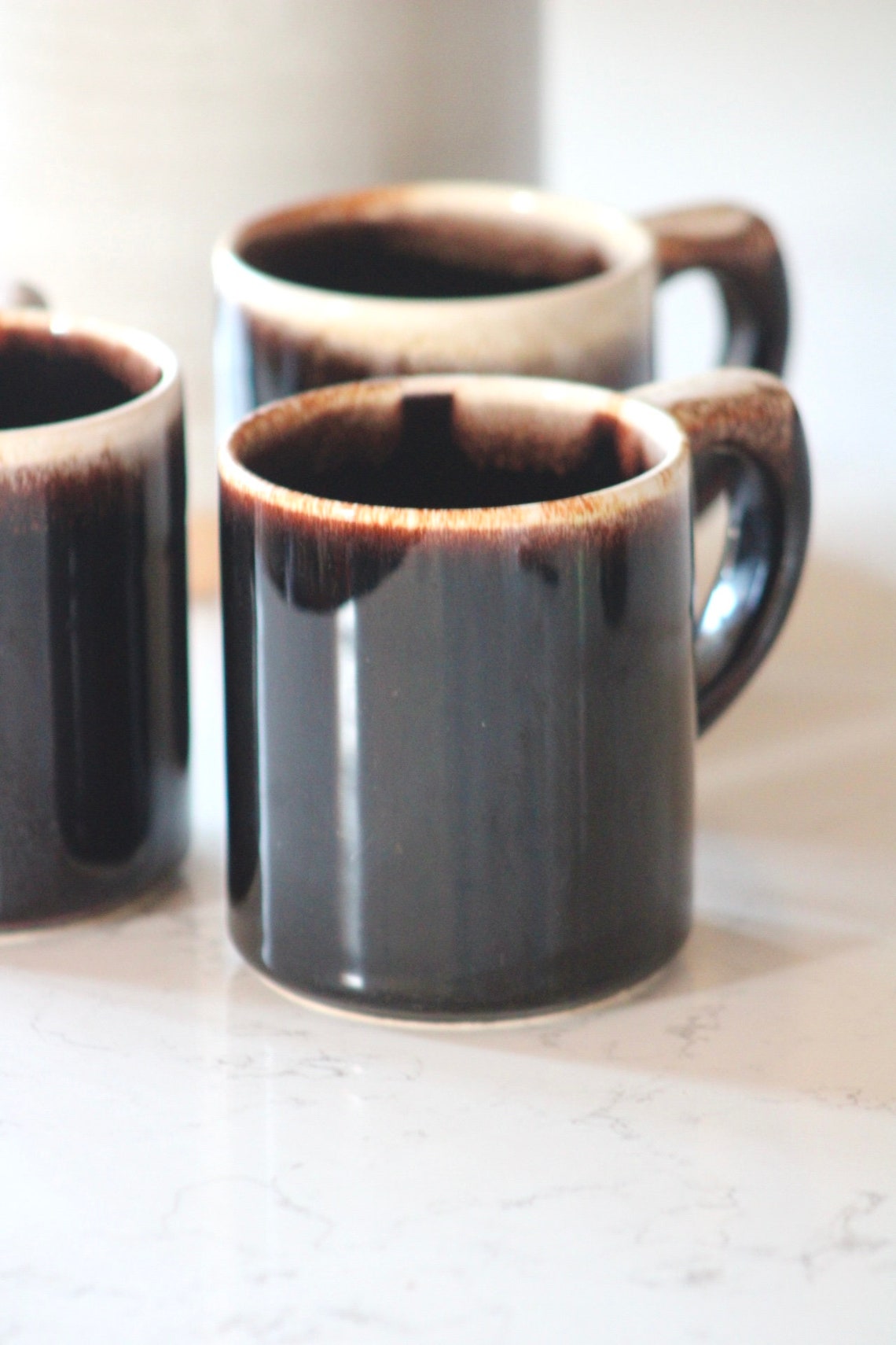 Vintage Pfaltzgraff Gourmet Brown Mugs Coffee Mugs Stoneware Vintage ...