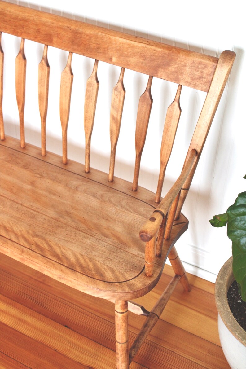 Mid 20th Century Vintage Nichols & Stone Cherrywood Bench - Etsy