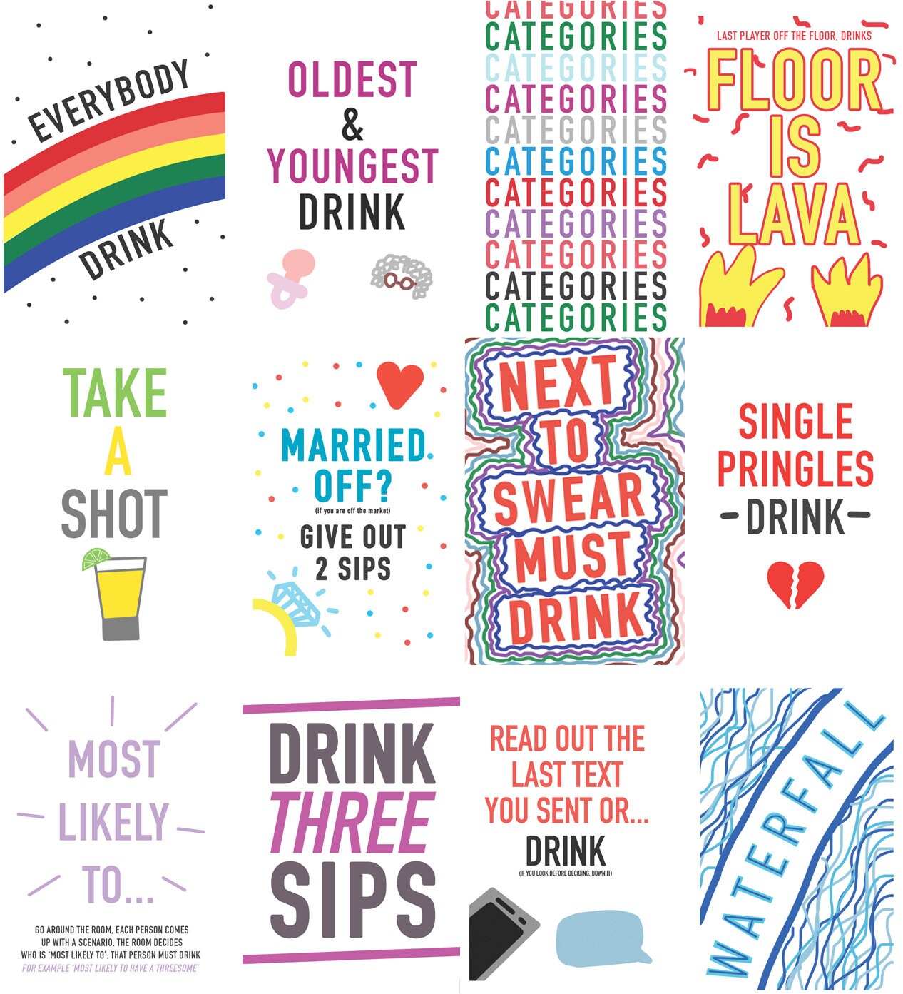 Predrunk - A Handrawn Adult Drinking Card Game - Etsy