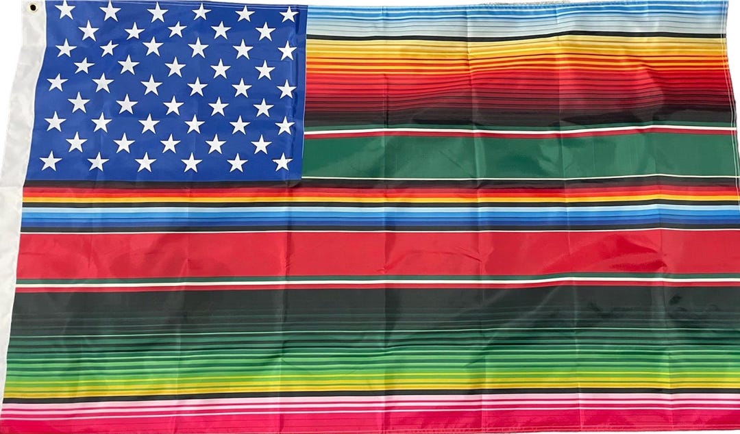 Double-sided Serape Flag (matching Sides)-read DESCRIPTION - Etsy