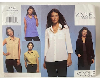 Womens Uncut Vogue's Basic Design Sewing Pattern 2347 A Line Lined Knee ...