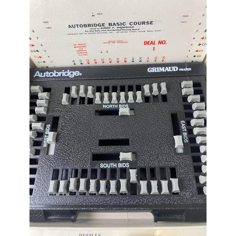 Vintage Autobridge Self-teaching Bridge Game by Grimaud France Complete ...