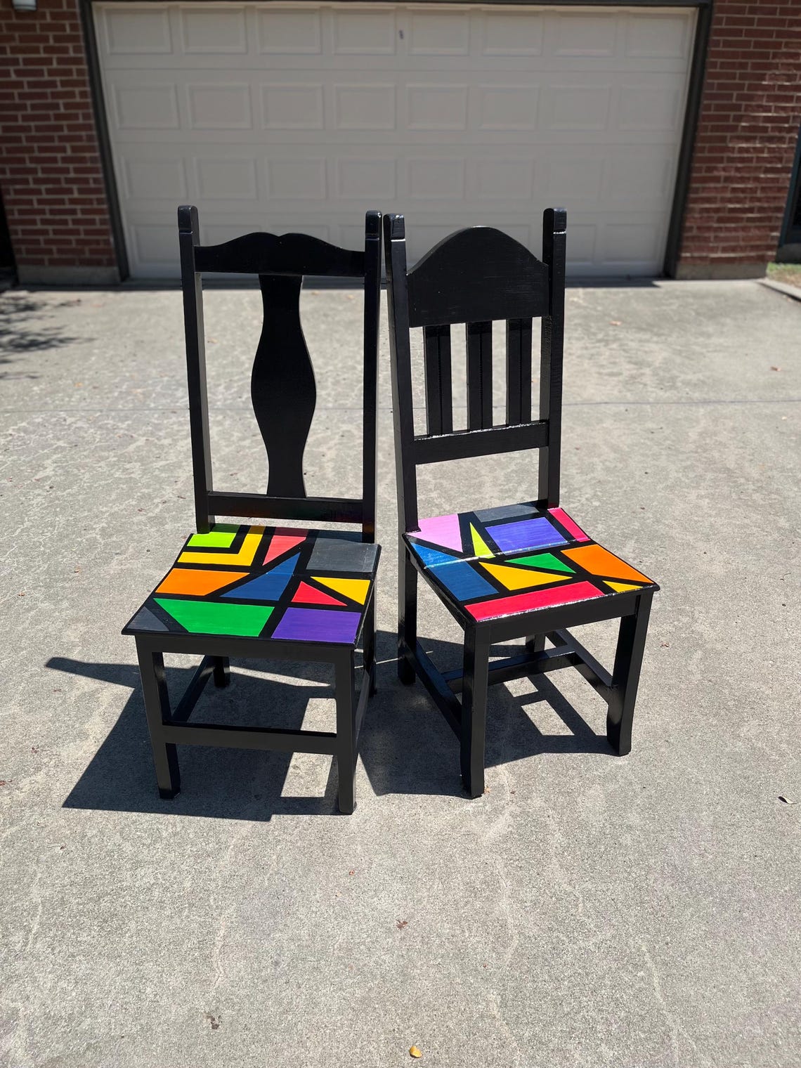 Multi Color Custom Painted Table - Etsy