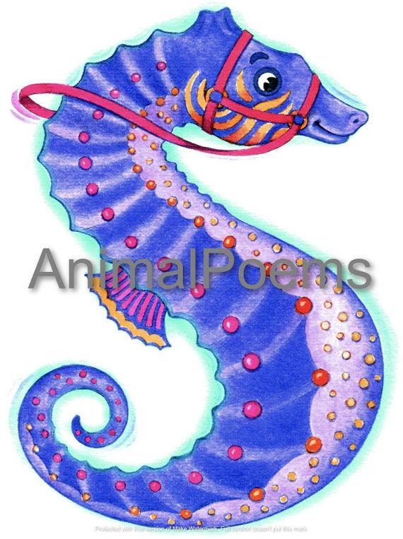 Letter S Seahorse Instant Download Digital Download Jpg - Etsy