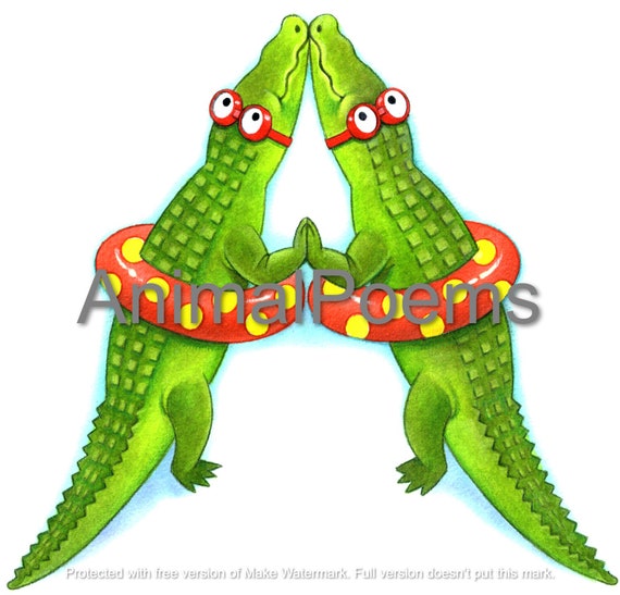 Letter A Alligator Instant Download Digital Download Jpg - Etsy
