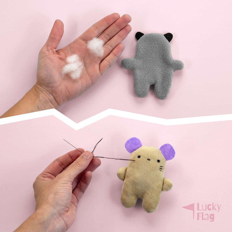 10 Mini Plush Sewing Patterns in PDF – DIY Cute Stuffed Animals Bundle ...