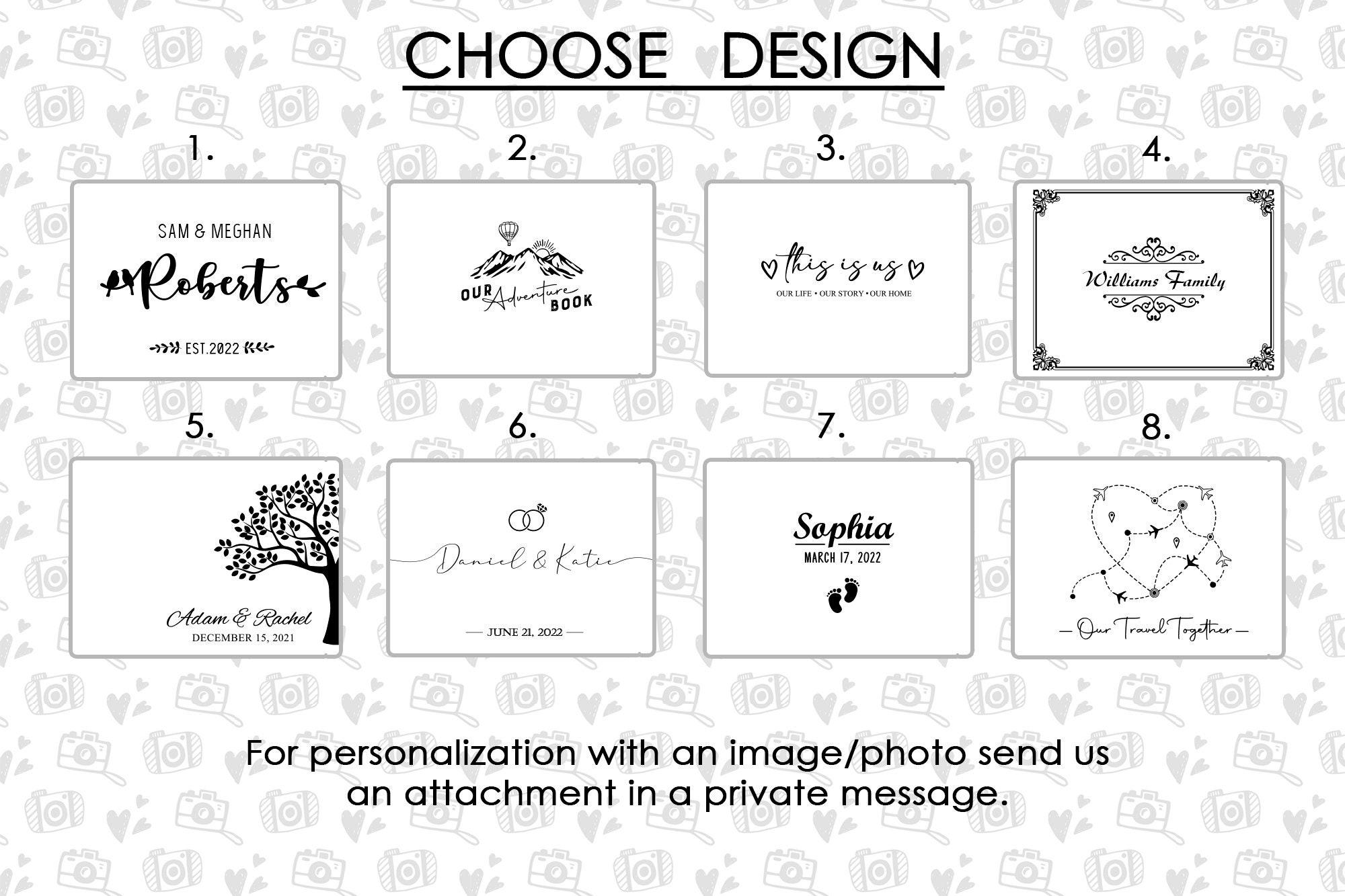 Personalized Wooden Photo Album: 6x8 Polaroid Guest Book - Etsy