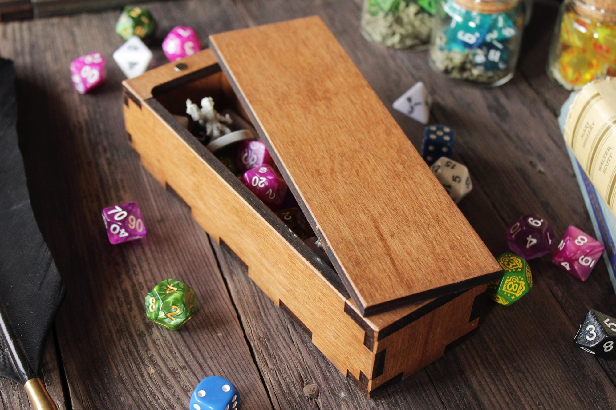 Custom Wooden Dice Vault: Personalized Dnd Dice Box - Etsy