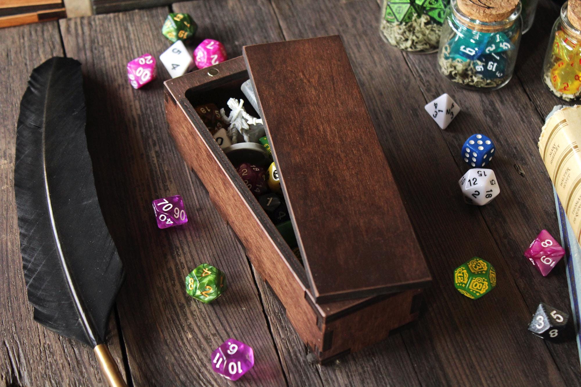 Custom Wooden Dice Vault: Personalized Dnd Dice Box - Etsy