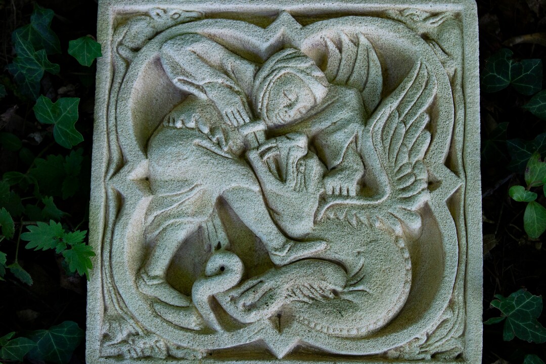 Knight Slaying the Dragon - Etsy