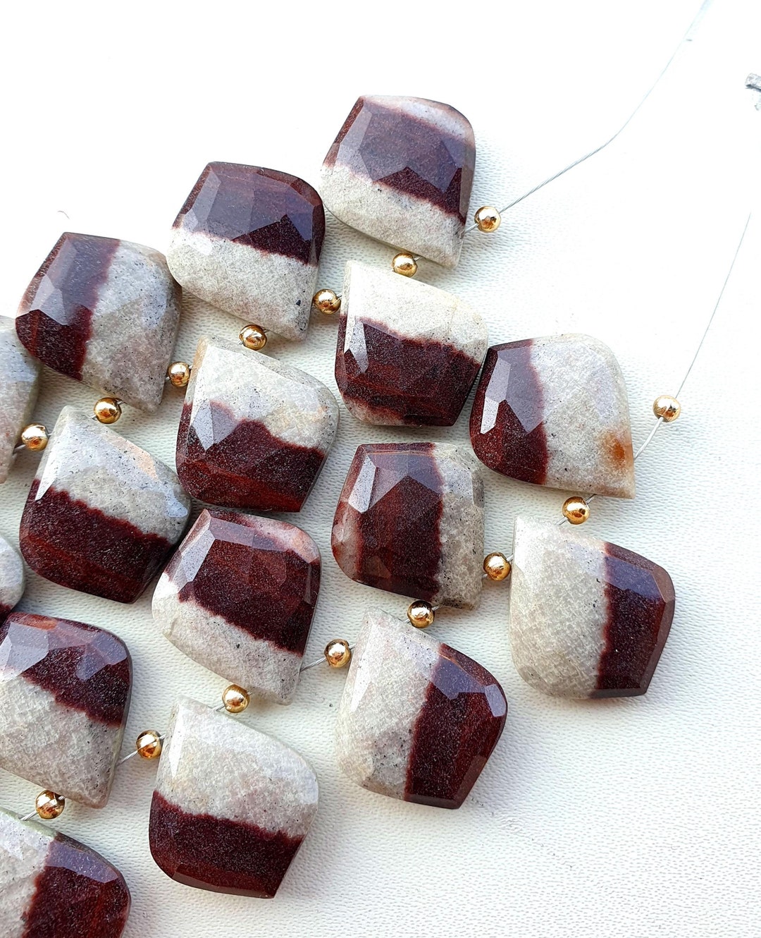 Bio Color Agate Gemstone Faceted Briolette's, Rhombus Shape 5 Matched ...