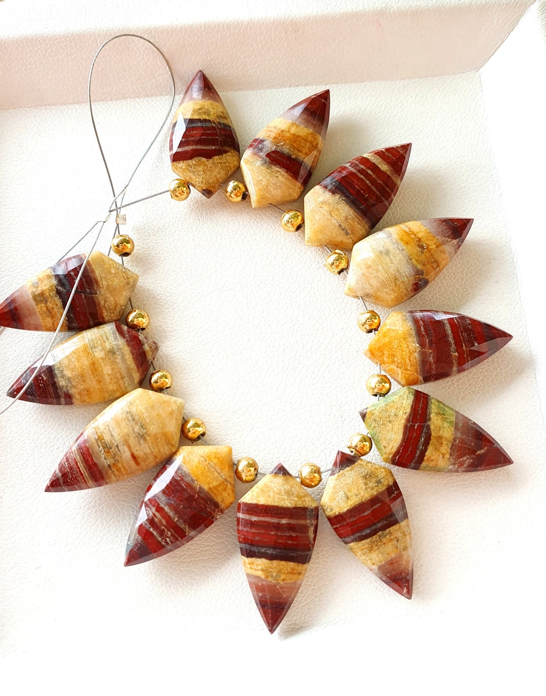 Mokite Natural Gemstone Faceted Briolette 10 Piece Size 11X20 MM Approx ...