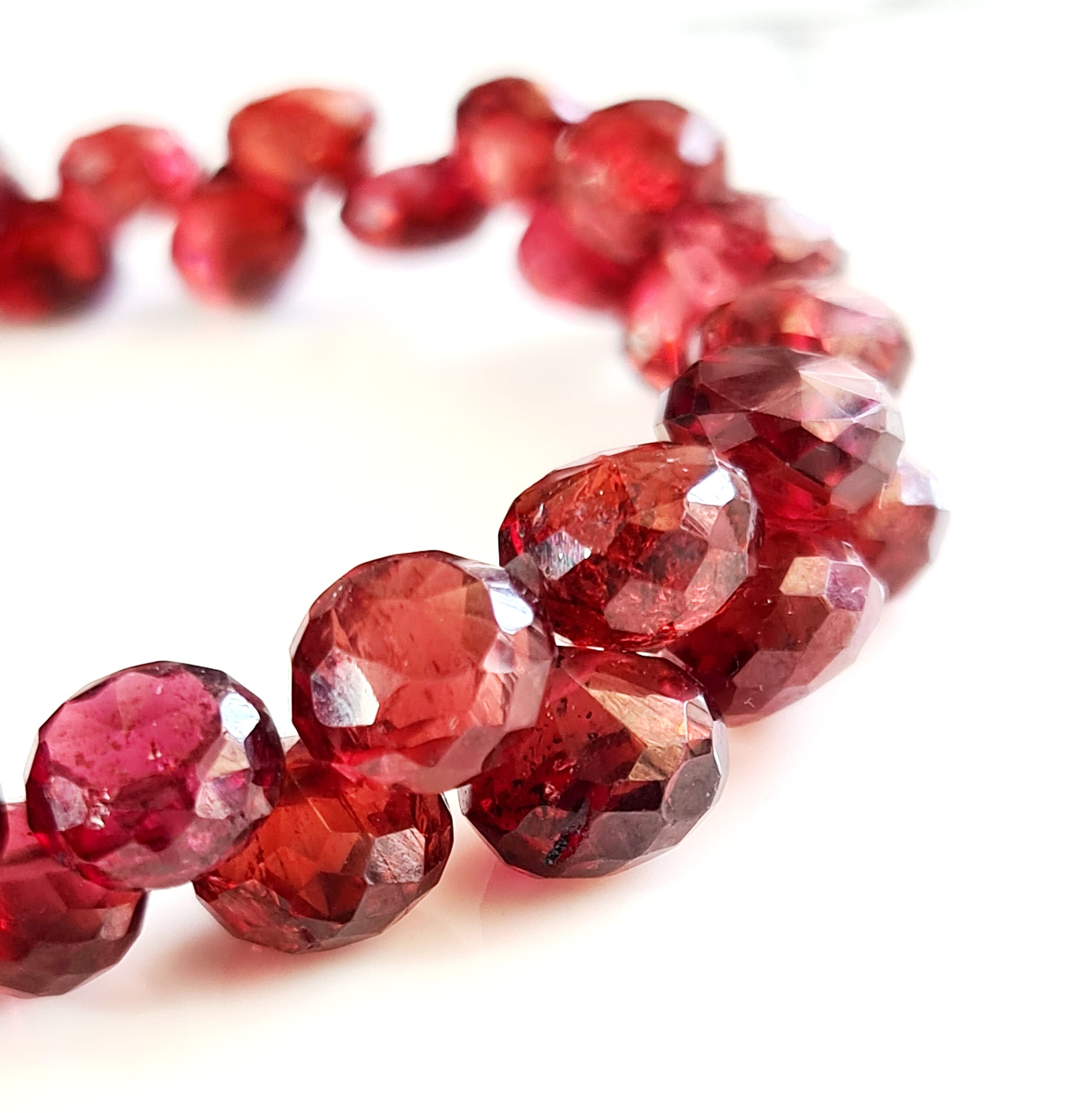 Natürlicher Roter Granat Edelstein Facettierte Zwiebelform - Etsy.de