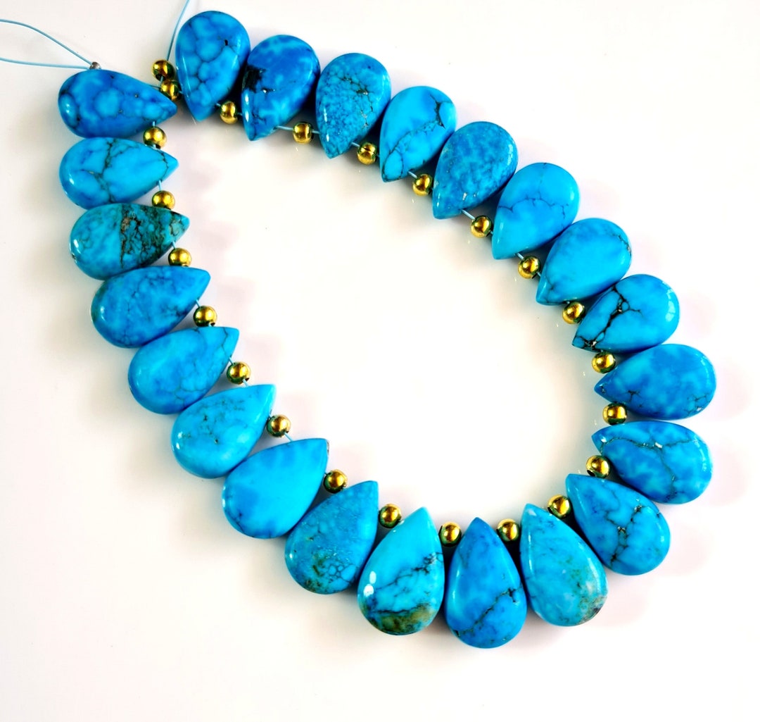 Gemstone Turquoise Smooth Pear Shape Briolette Making Jewelry - Etsy