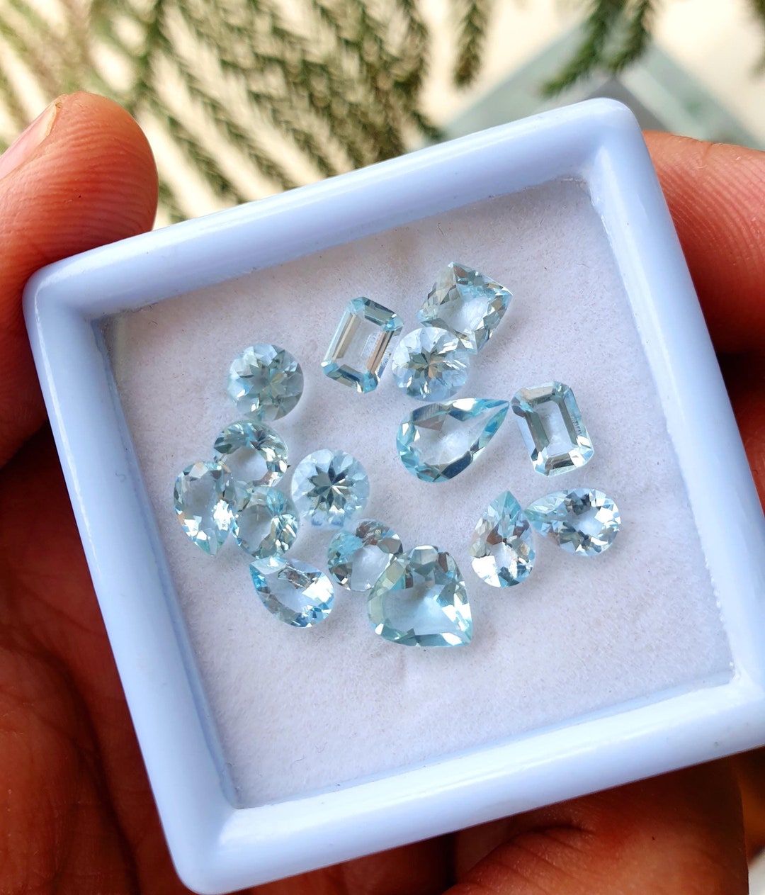 10 Pieces Aquamarine Gemstone, Aquamarine Faceted, Aquamarine Cut Stone ...