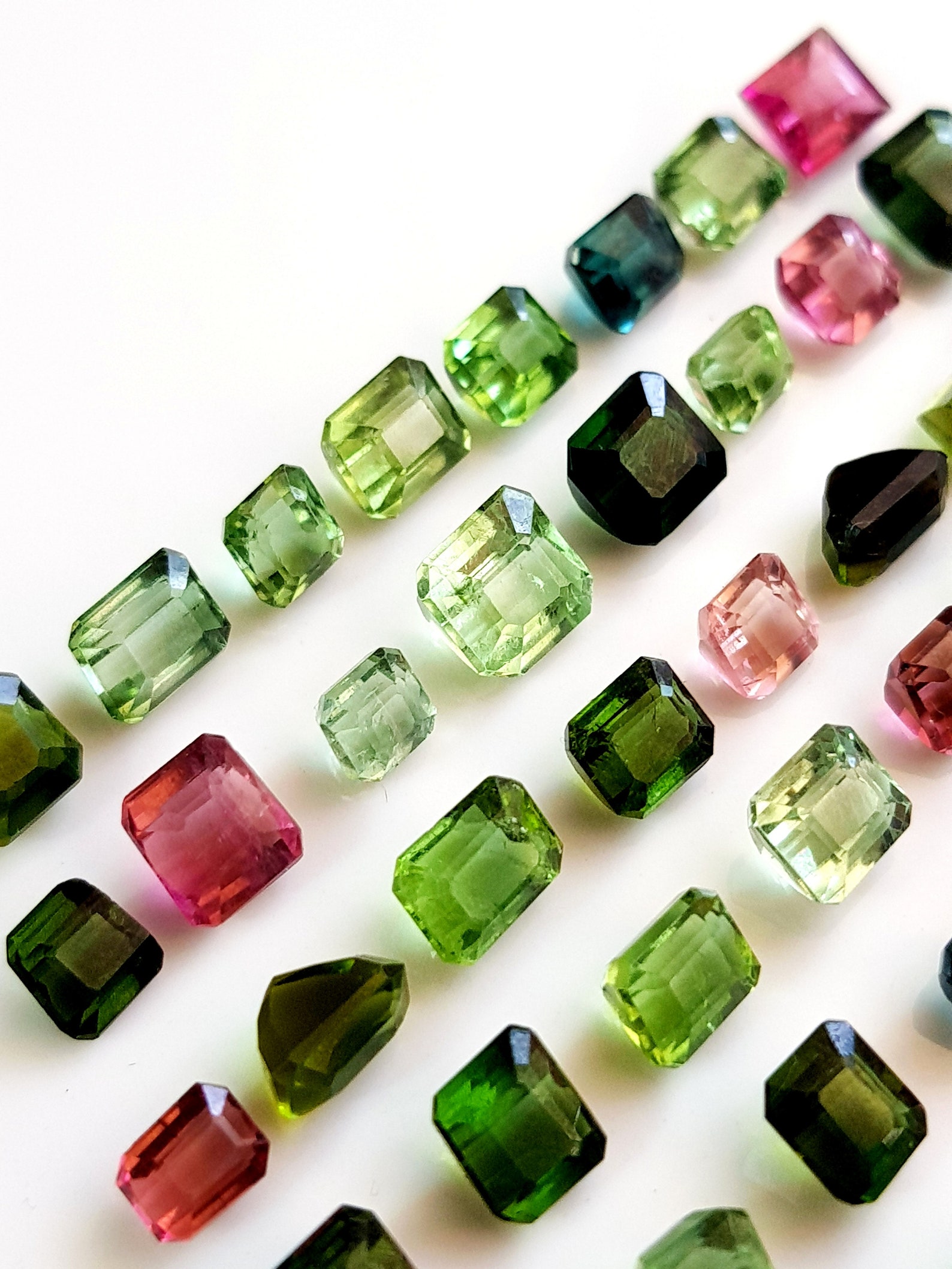 Natural Watermelon Tourmaline Cut Stone Gemstone Multi - Etsy