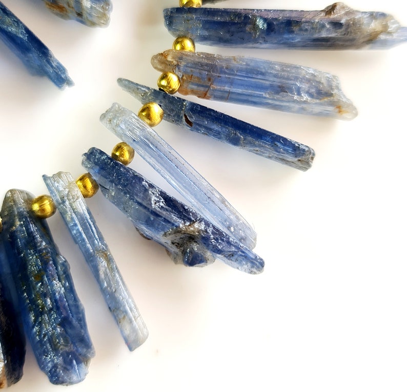Blue Kyanite Raw Long Crystal Gemstone | Gemstone Kyanite Minerals ...