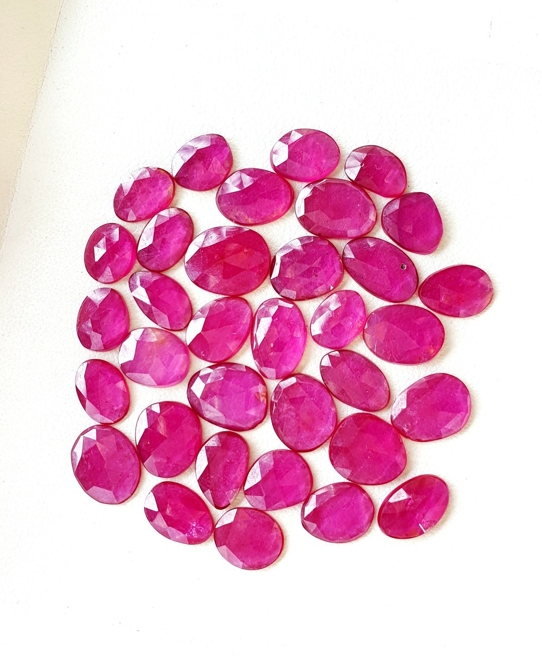 Pink Ruby Rose Cut for Jewelry Making | Rose Cut Cabochon, Loose Ruby ...