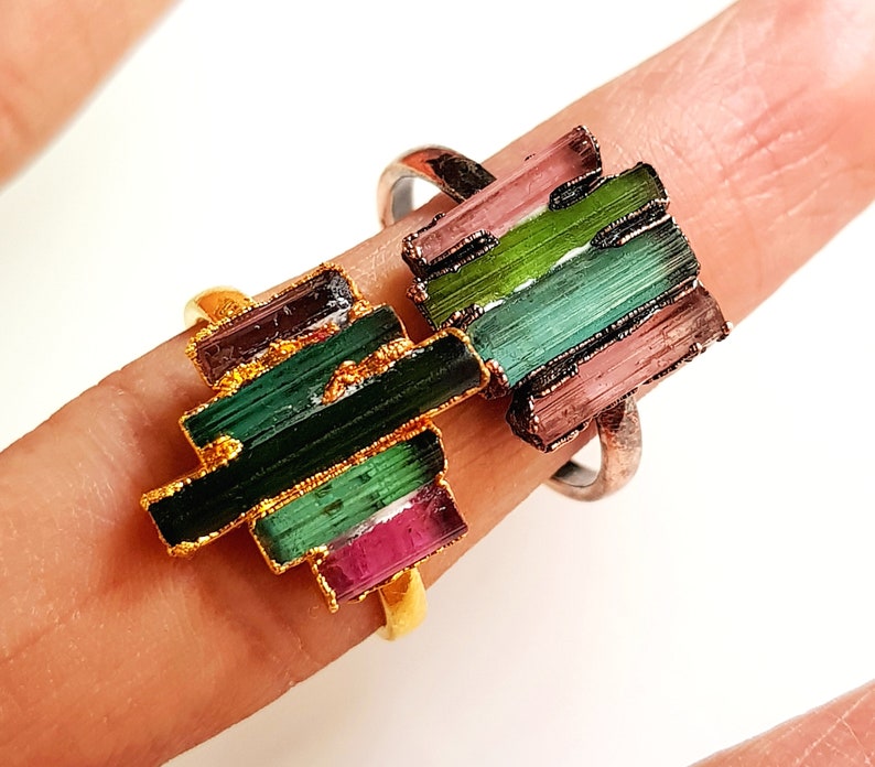 Multi Tourmaline Ring Tourmaline Ring for Her MOM - Etsy