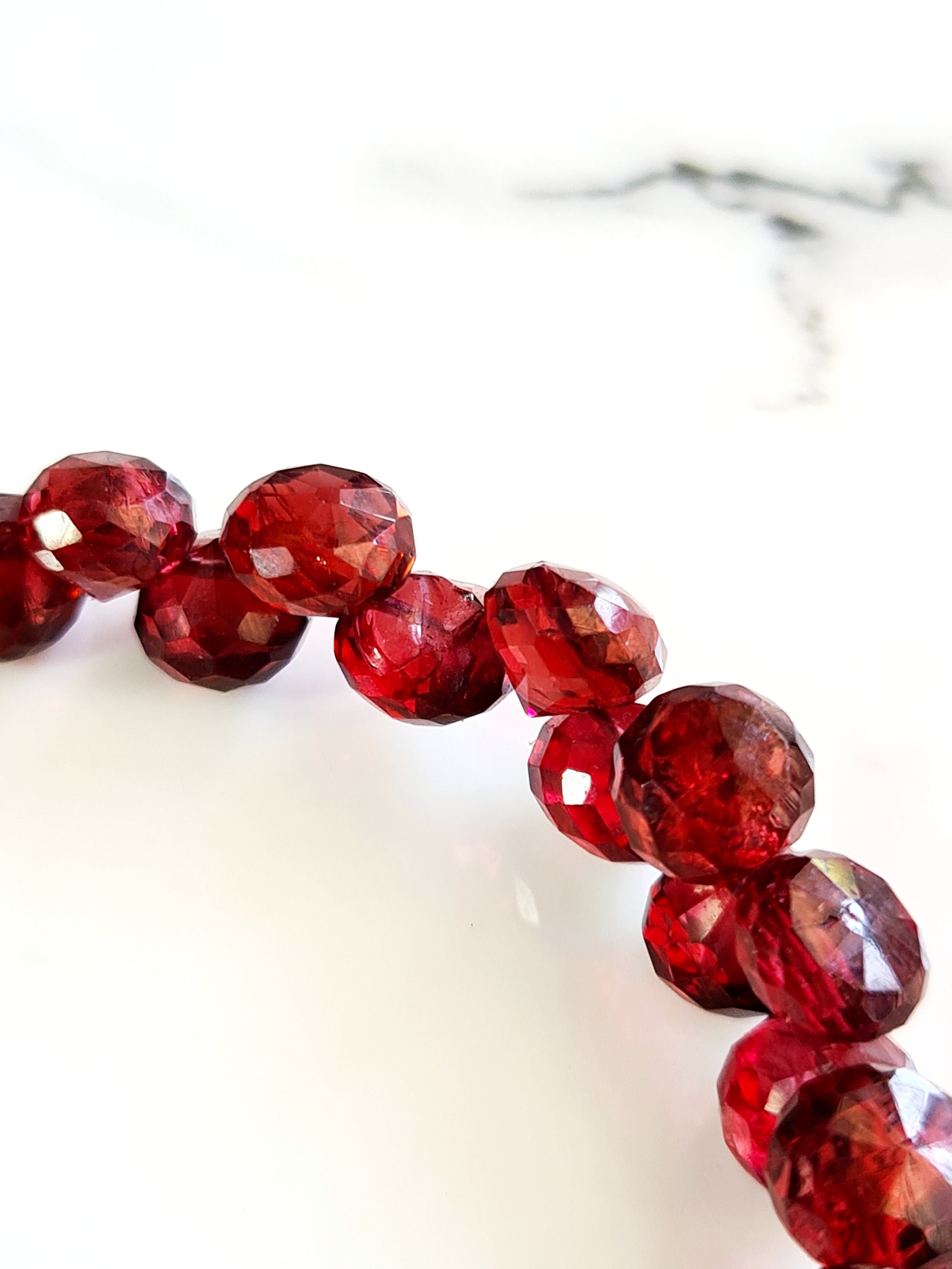 Natürlicher Roter Granat Edelstein Facettierte Zwiebelform | Etsy
