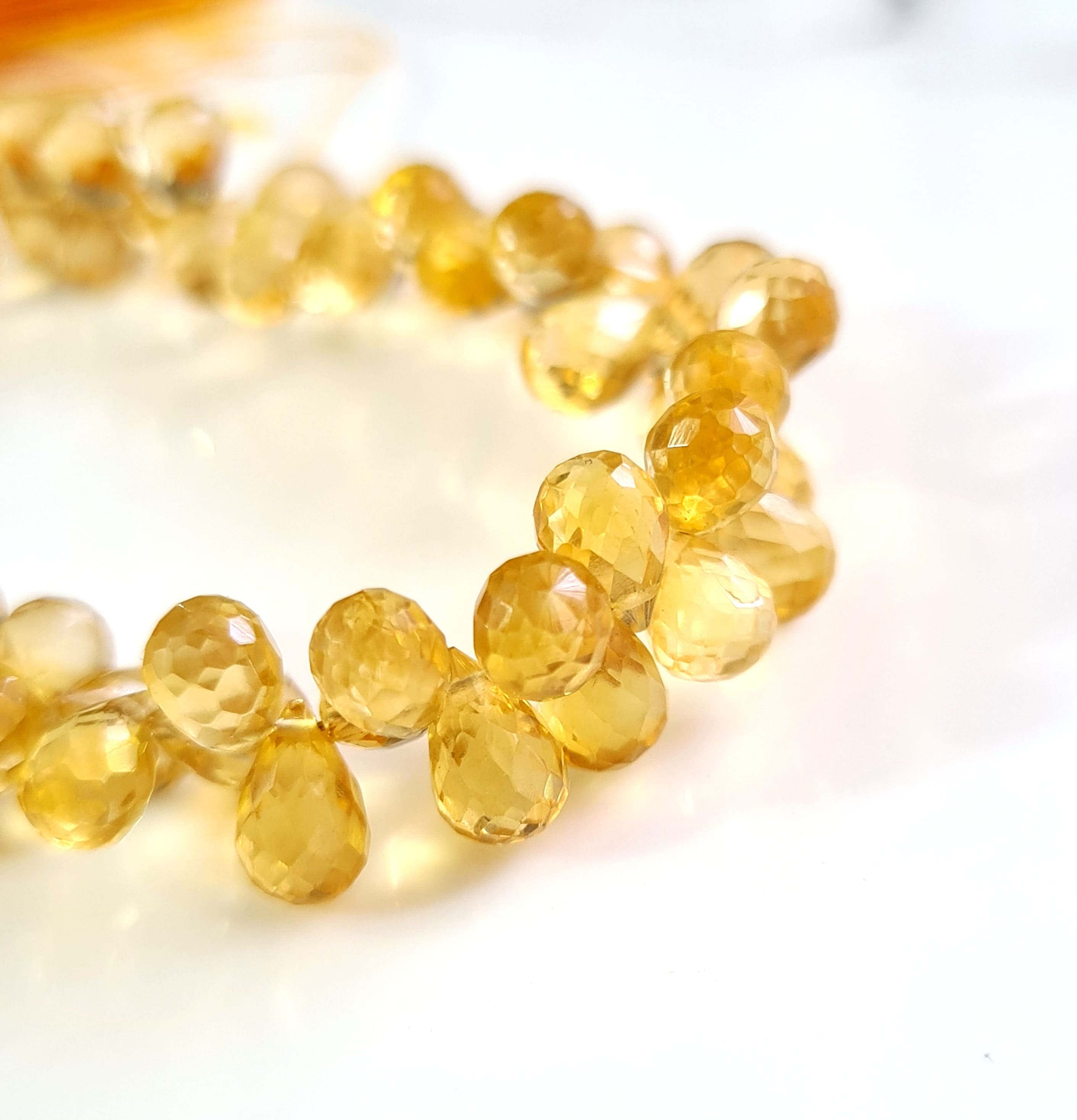 Natürlicher Citrin Edelstein Tropfen Citrin Facettierte - Etsy.de