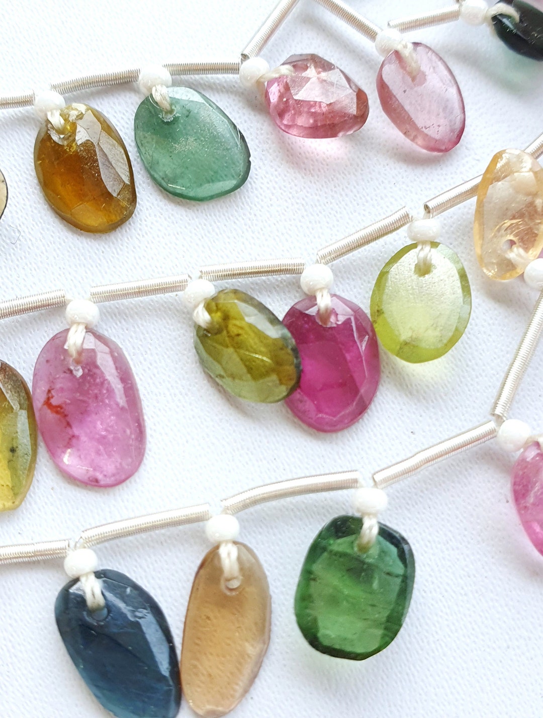 Multi Tourmaline Rosecut briolette Rose cut Tourmaline, 100% Natural Tourmaline Cabochons ...