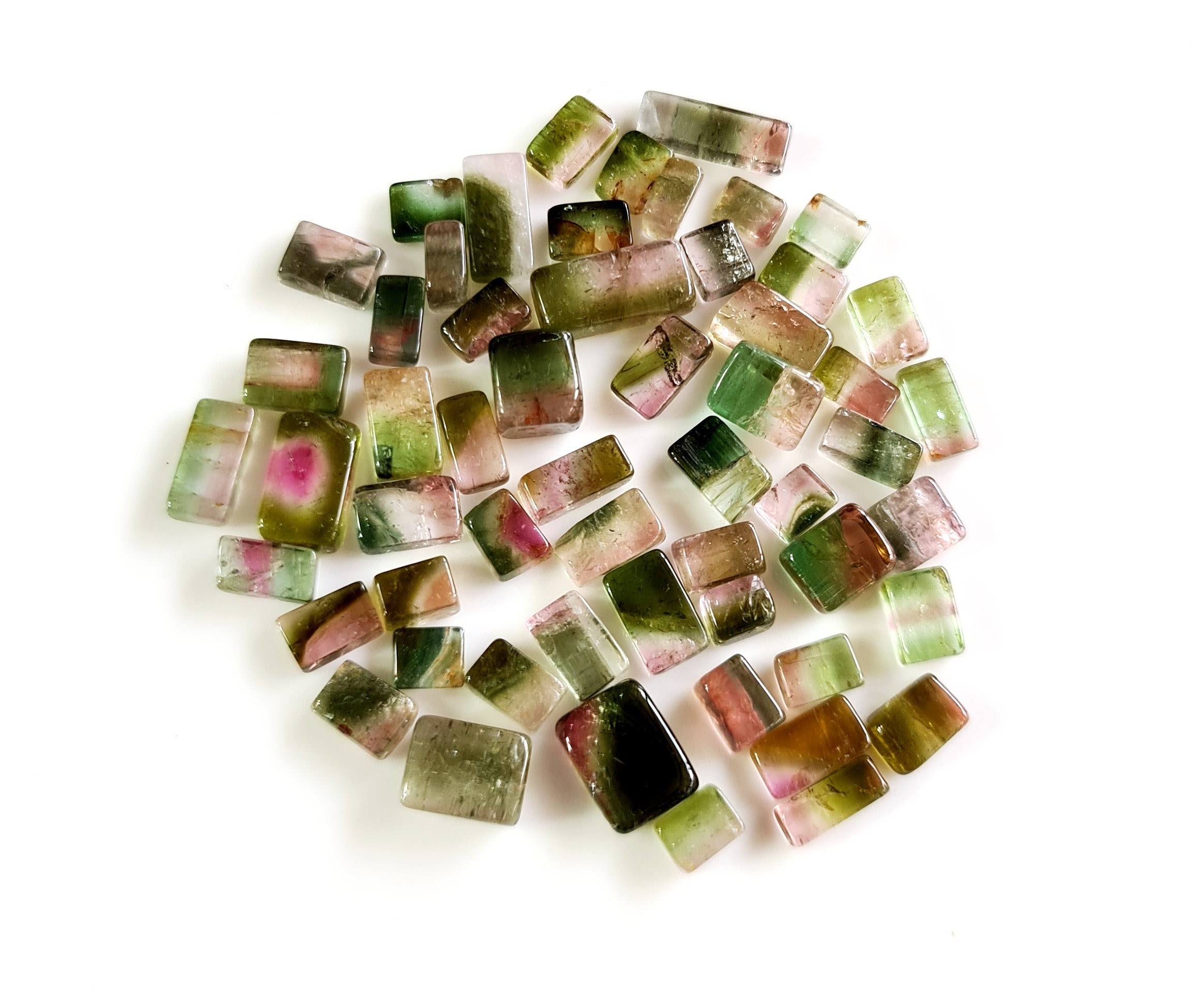 Natural Watermelon Tourmaline Gemstone Bio Tourmaline | Etsy
