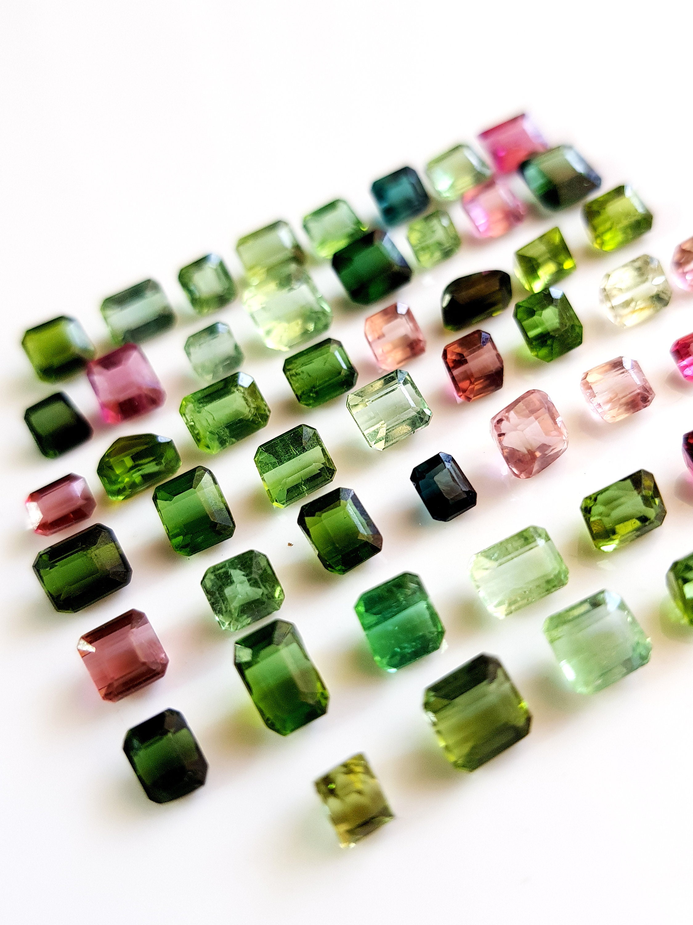 Natural Watermelon Tourmaline Cut Stone Gemstone Multi - Etsy