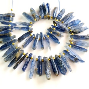 Blue Kyanite Raw Long Crystal Gemstone | Gemstone Kyanite Minerals ...