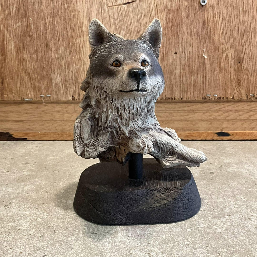 Rick Cain Limited Edition Waiting Wolf Sculpture Figurine #438/2000 - Etsy