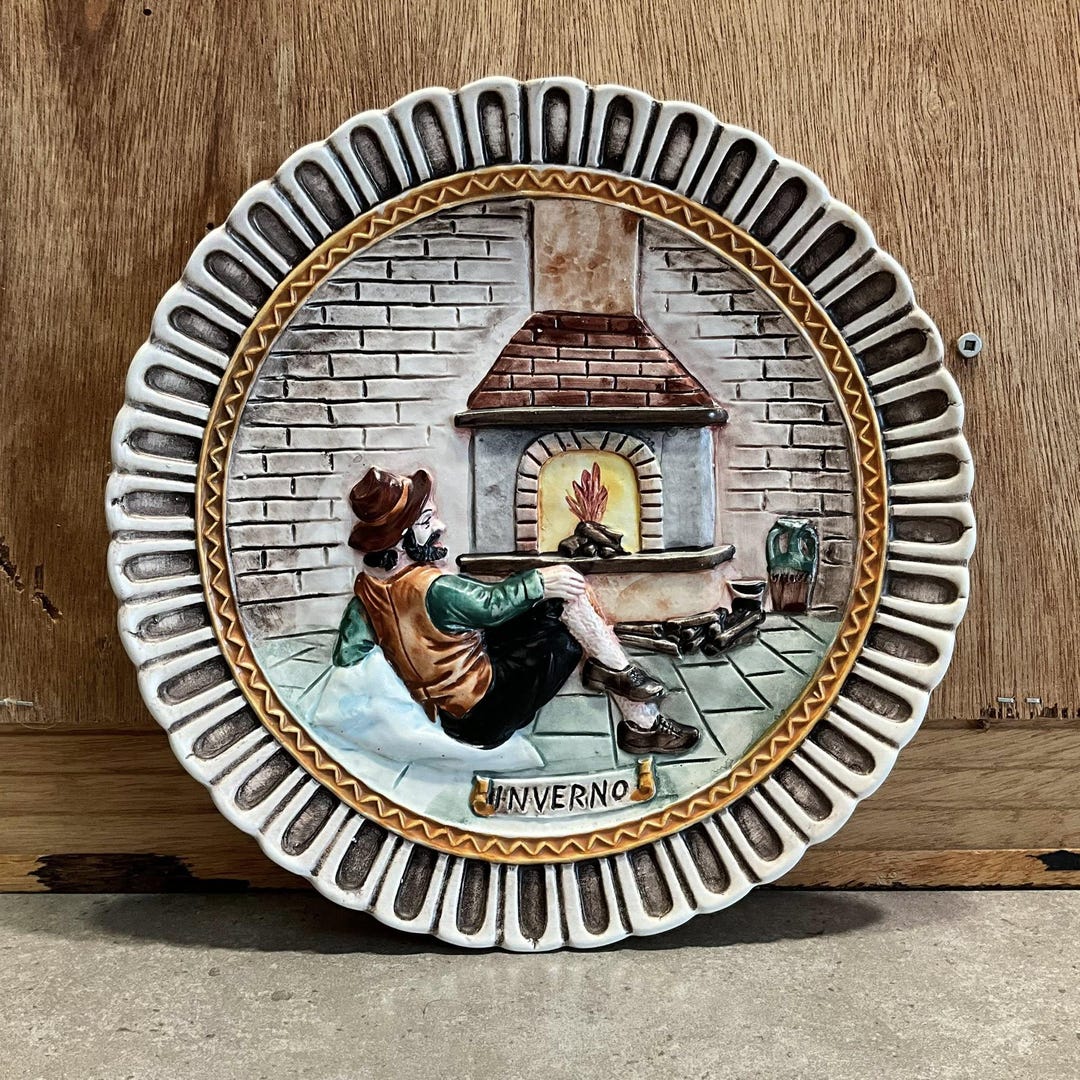 Falco Ceramica Italiana Wall Plate Estate Vintage Made in Italy - Etsy