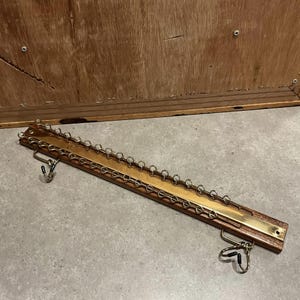 Vintage Tie Rack Necktie Display With 40 Hooks Mens Retro Belt Hanger ...