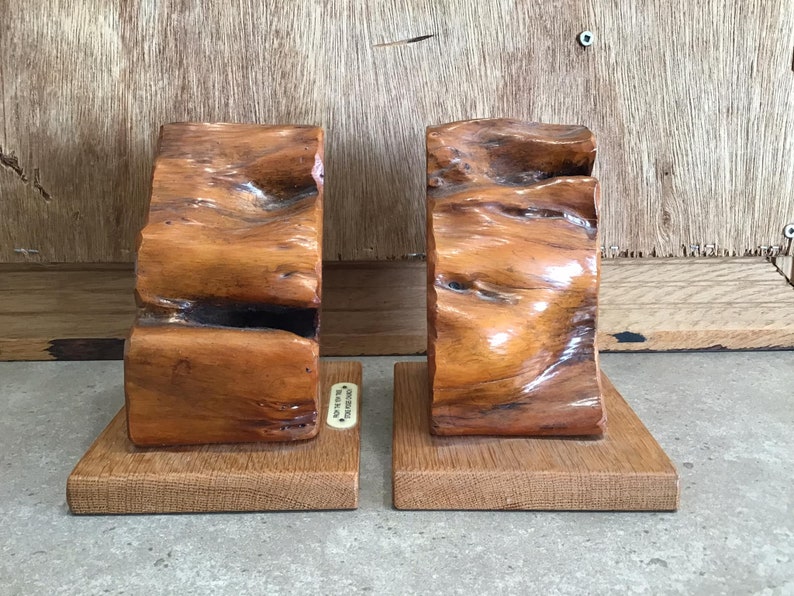 Vintage Natural Wood Bookends From the Yew Tree, Stoke Poges Church ...