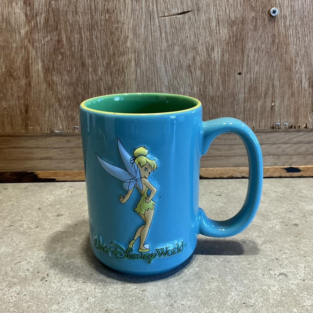 Disney Tinkerbell Turquoise & Green 3D Ceramic Coffee Mug Tinker Bell ...
