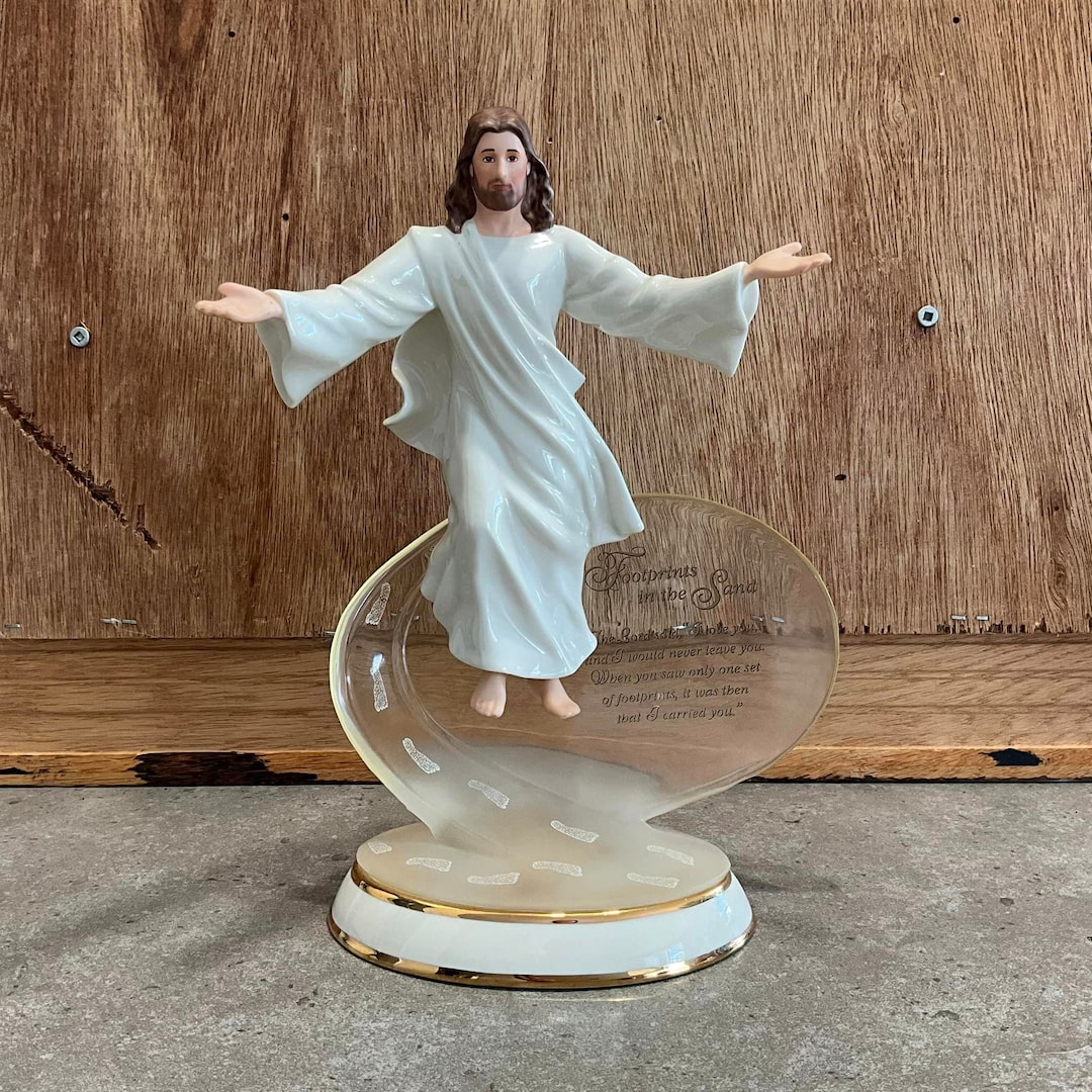 Jesus Figurine 'always With You' Footprints in the Sand, Bradford ...
