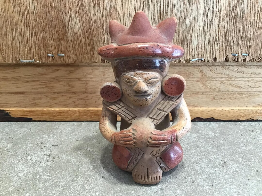 Pre-columbian Figure Maya Aztec Clay Statue Inca Figurine - Etsy