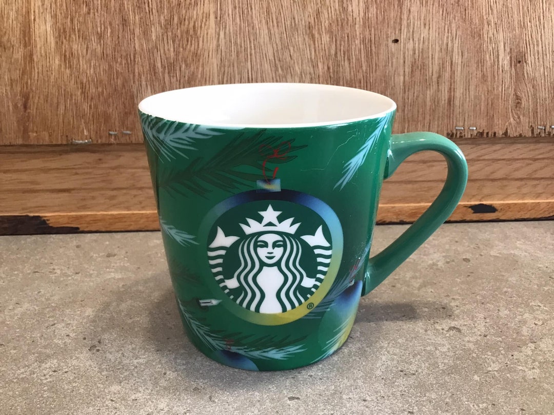 Starbucks Mug Christmas Holiday Winter Lights Pine Green 18 Oz. Coffee ...