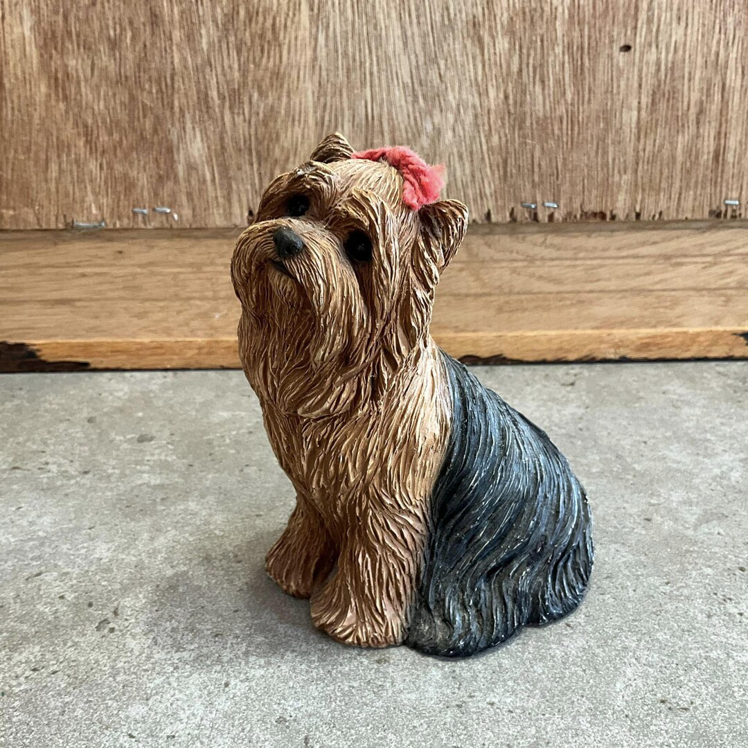 Sandra Brue Yorkie, VINTAGE Sandicast Dog Figurine 1995 Dog Sculpture ...