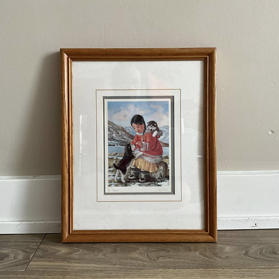 Nori Peter A Treat Signed Print Native Inuit of Canada Eskimo Husky ...