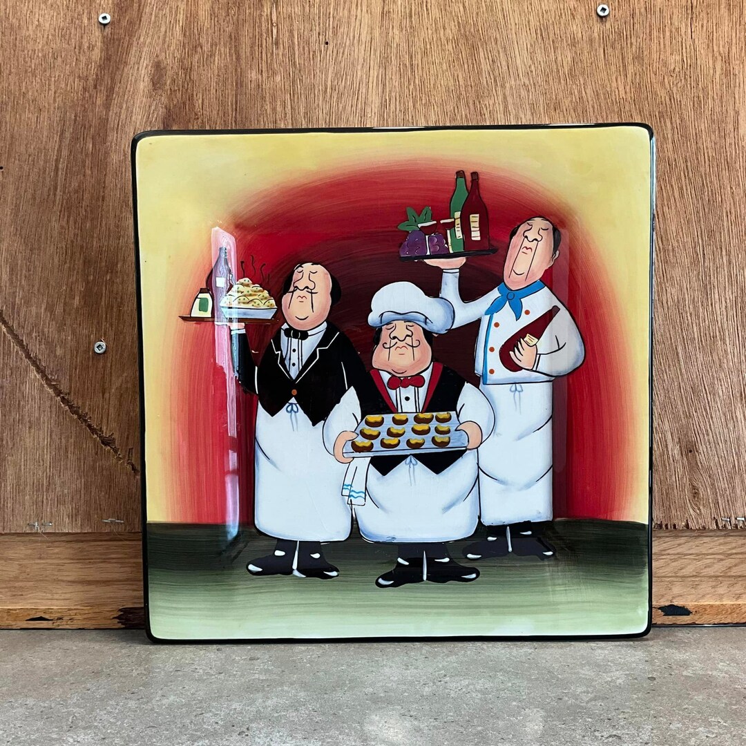 Square Serving Platter in the "waiter" Pattern by Heritage Mint ...