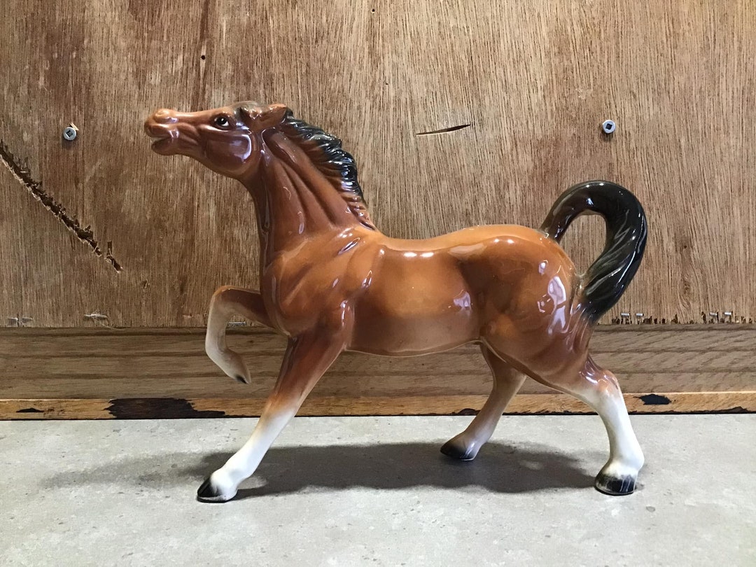 Vintage Ceramic Horse Figurine: Japan Collectible Sculpture - Etsy