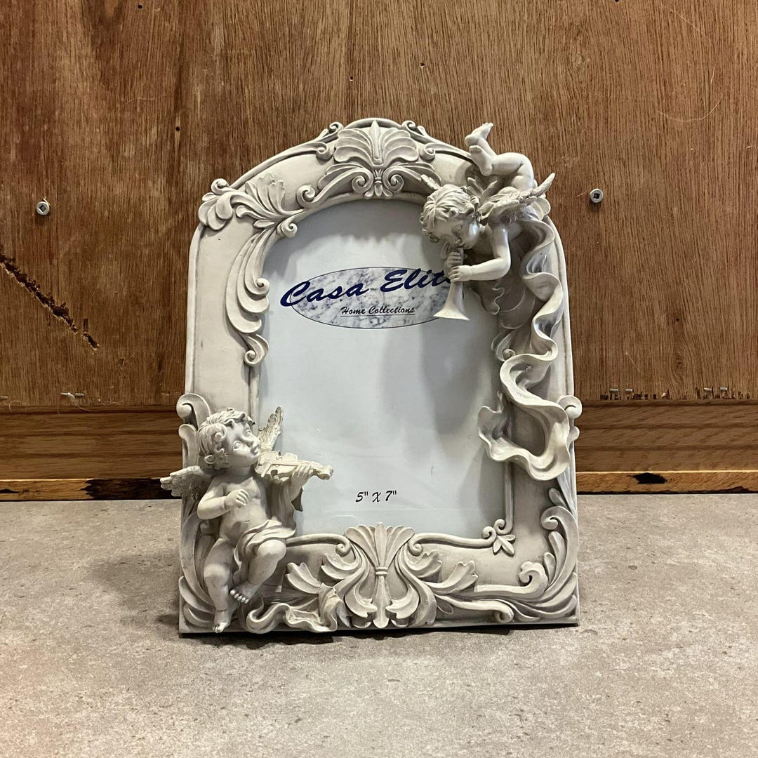 Vintage Angels Cherubs Picture Frame, Desktop Photo Frame Resin Photo ...
