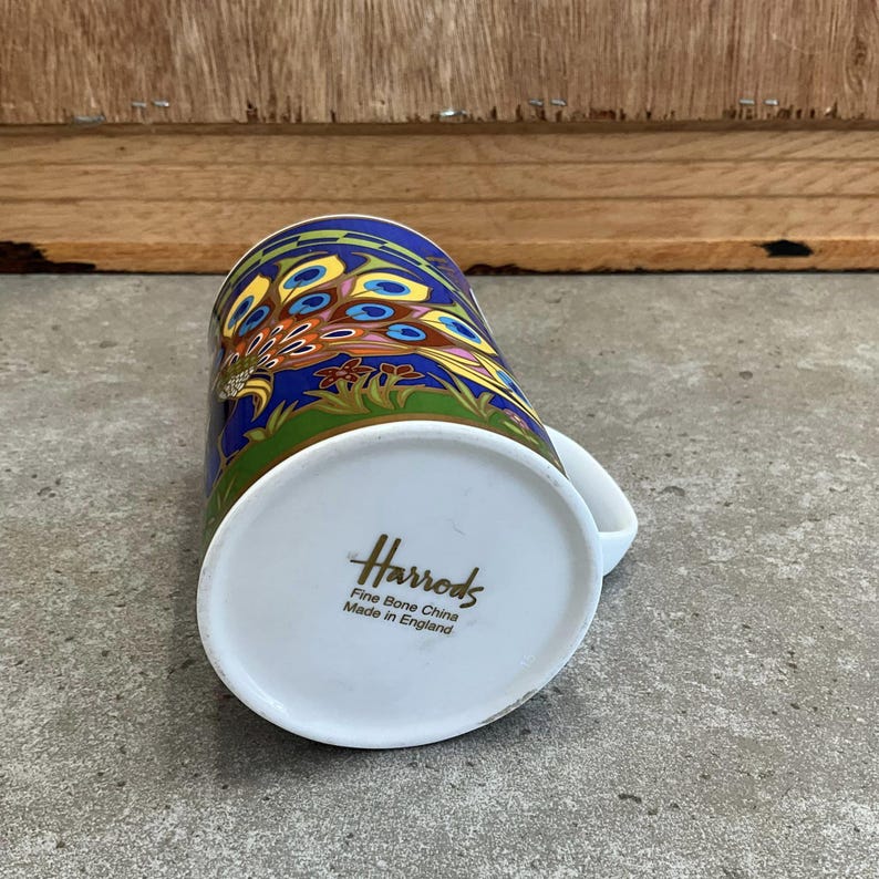 Harrods London English Fine Bone China Mug Peacock Made in England - Etsy