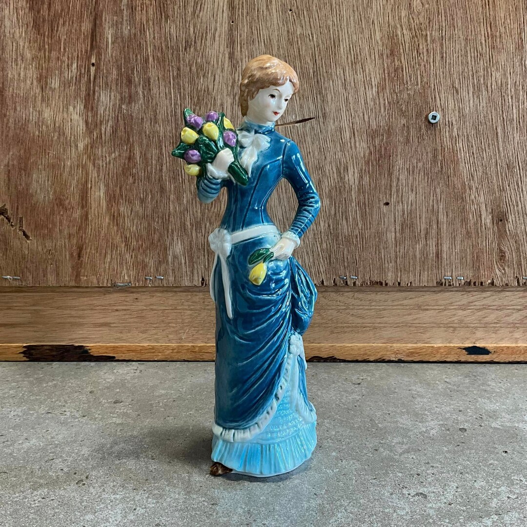 Goebel West Germany Figurine, Lady Figure With Tulip Bouquet, A ...