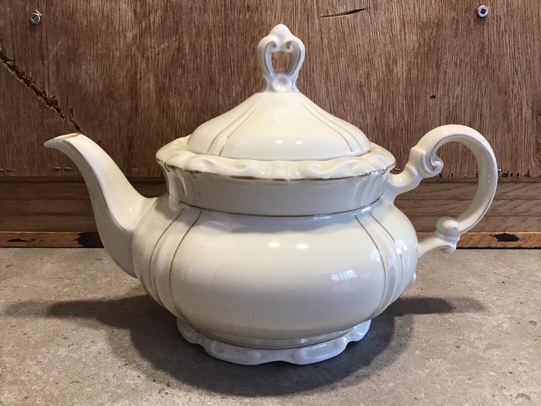 Vintage Bavaria Teapot Ivory 1930s Made in Germany, Fine German ...